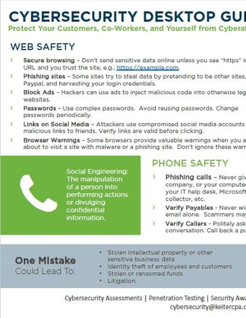 Cybersecurity Desktop Guide | Cybersecurity Planning | Virginia CPA